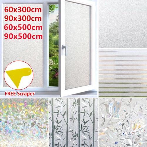 3M/5M Bubble Free Frosted Window Film Etched Glass Static Privacy Vinyl ...