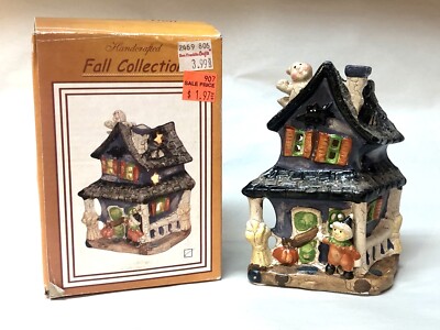 Vintage Handcrafted Fall Collection Haunted House / Tea Light / In ...