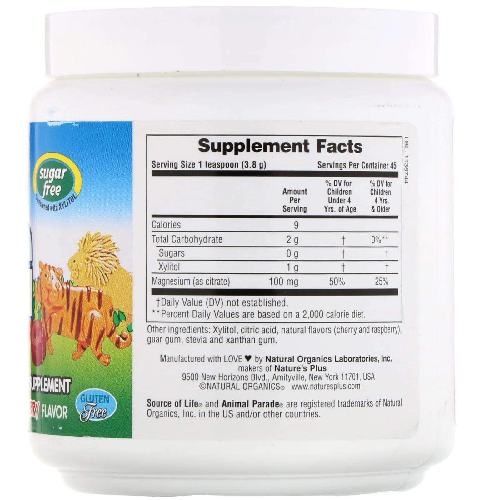 NaturesPlus, Mag Kidz, Animal Parade, Children's Magnesium Powder ...