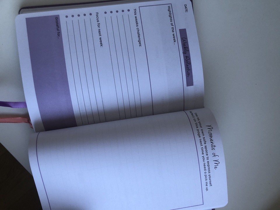 Vibrant Premium A5 Wellness Journal With Stickers – Purple Faux velvety ...