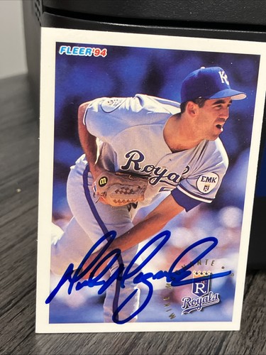 Mike Magnante signed 1994 Fleer baseball card autograph Kansas City ...