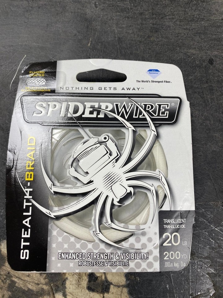 Spiderwire 20lb 200YD Stealth Translucent Dyneema PE Microfiber Fishing ...