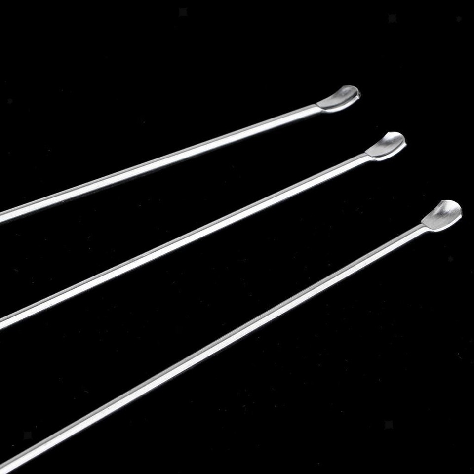 22cm Long Stainless Steel Micro Lab Sampling Spoon Lab Supplies, 3pcs ...