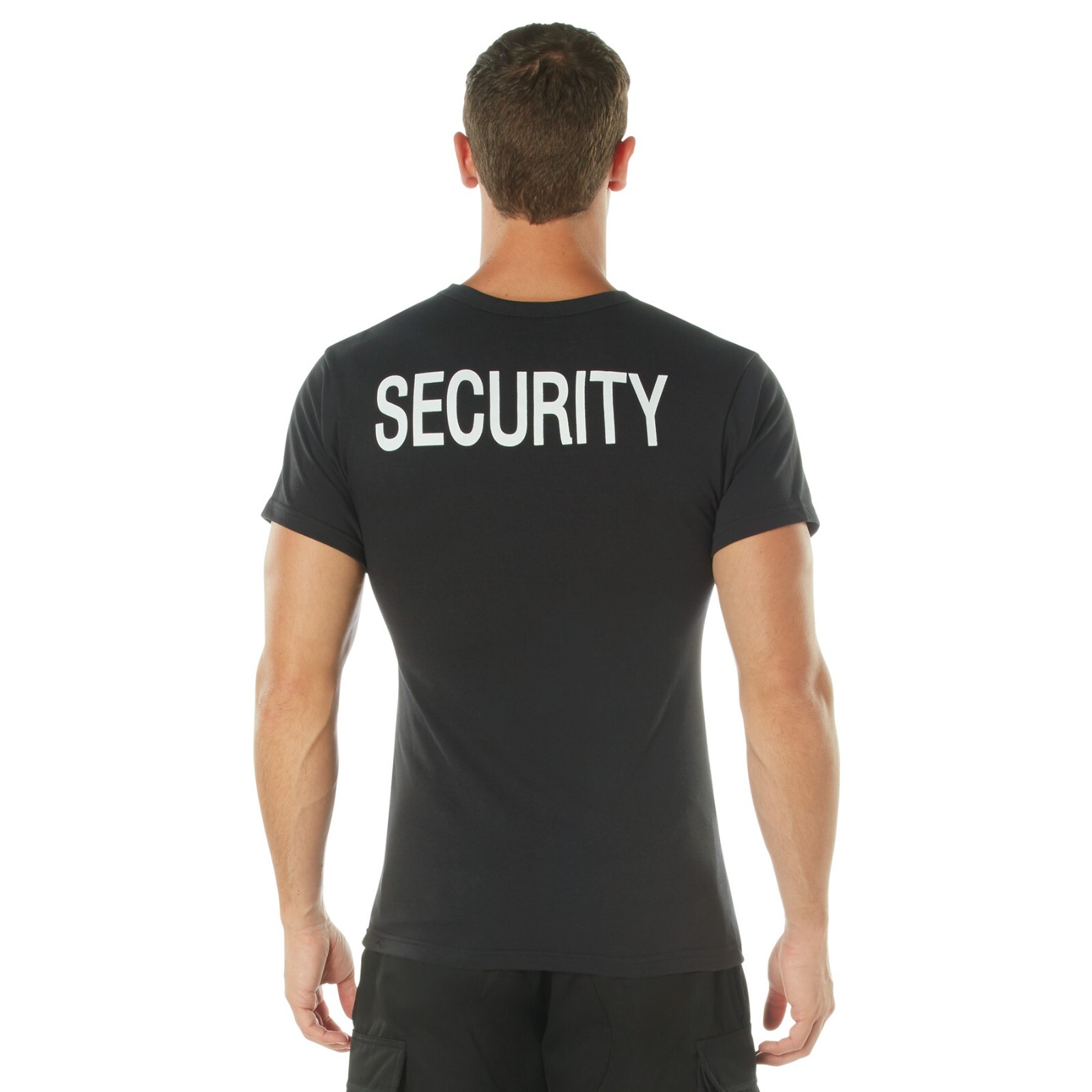 Security T-Shirt Tees Event Bouncer Staff Double Sided Black Tee Shirts ...
