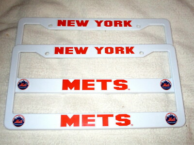 TWO (2) NEW YORK METS EMBOSSED LICENSE PLATE FRAMES #03 - NEW | eBay