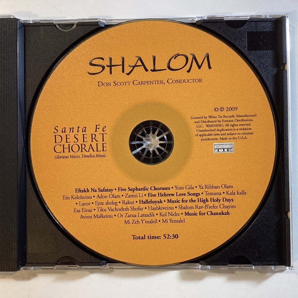 Shalom CD - Hebrew Choral Music - Sante Fe Desert Chorale - RARE -Free ...