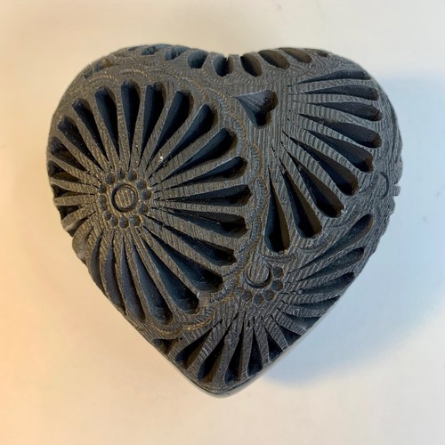 Vintage BARRO NEGRO Black Oaxacan Mexican Hand Made Pottery HEART ...