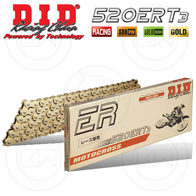 CATENA DI TRASMISSIONE DID 520 ERT3 RACING 120 MAGLIE GOLD G&G MX ...