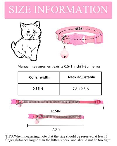 Bling Rhinestone Cat Collar Breakaway with Bells for Cats Puppy | eBay
