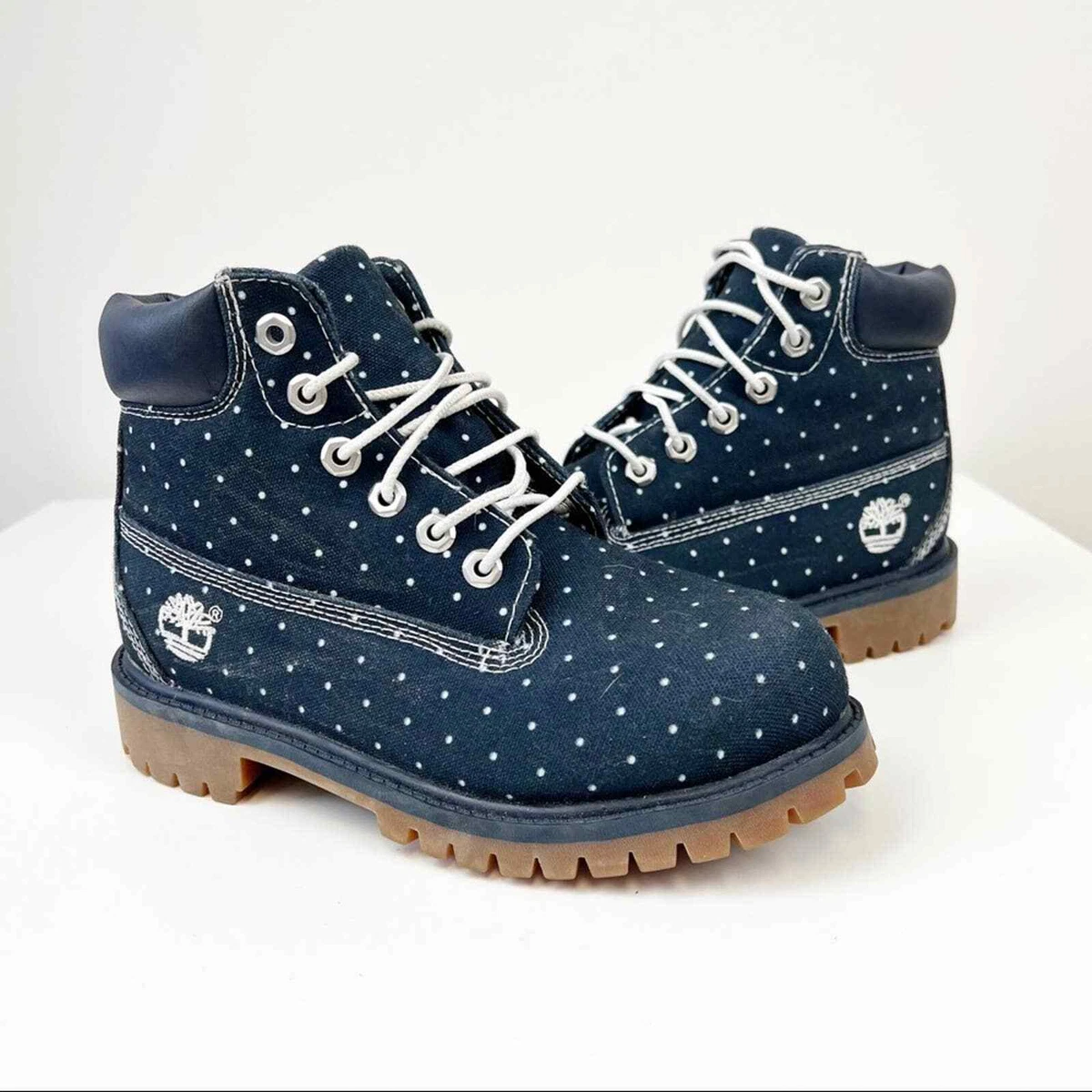Navy Blue Low Top Timberlands