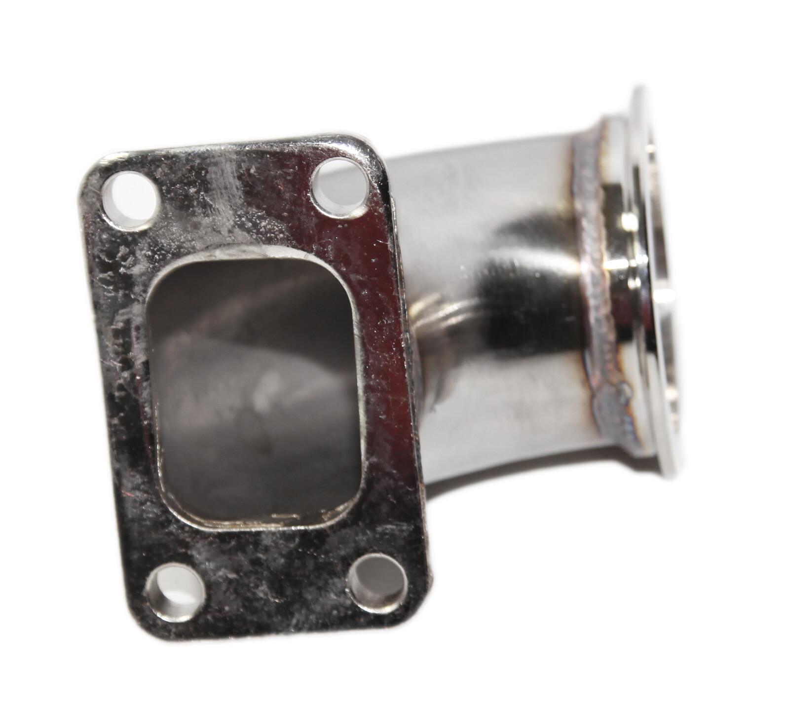 SS Adapter T3 flange to 3” ID 3.7" OD V band Flange 90 Deg Elbow Pipe 3 ...