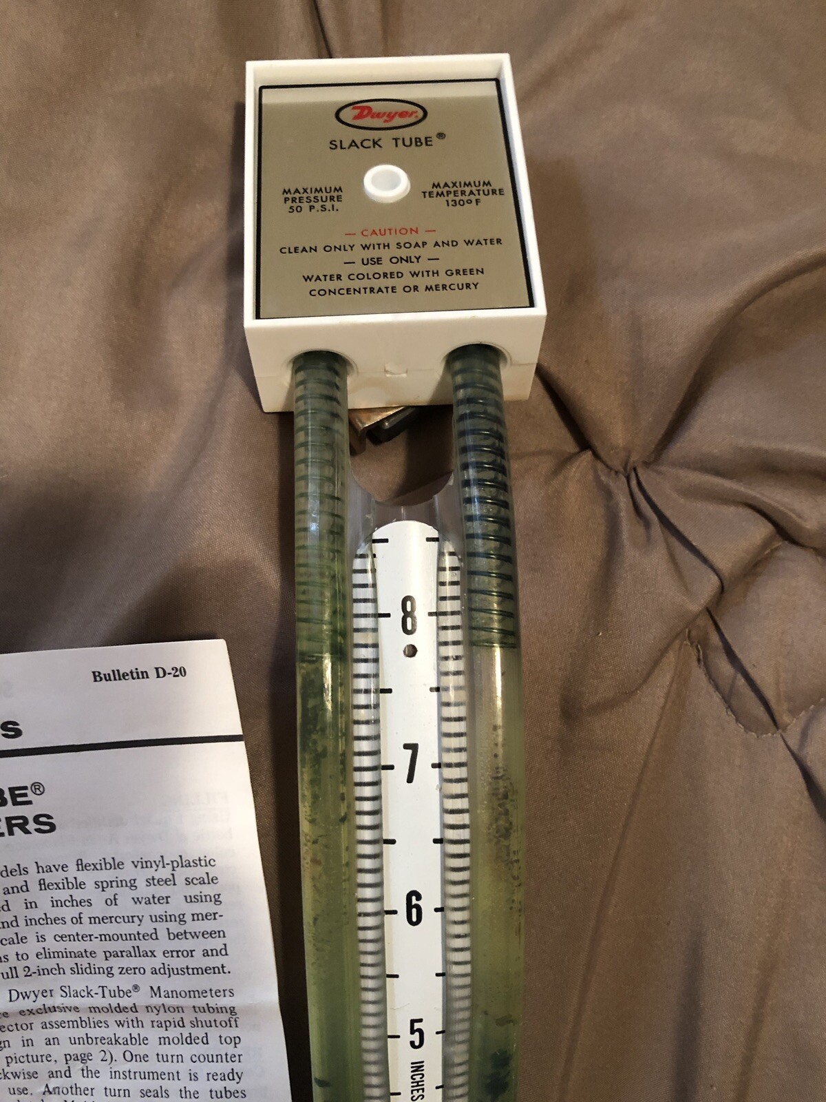 Dwyer Slack Tube Manometer | eBay