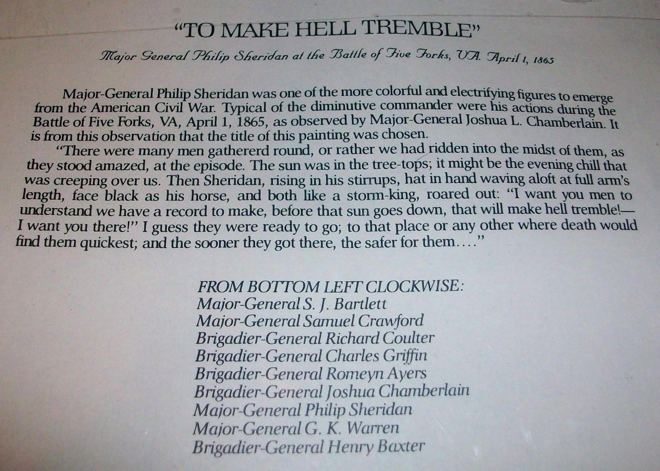 "TO MAKE HELL TREMBLE" Signed Framed DON STIVERS Ltd Edition Print ...