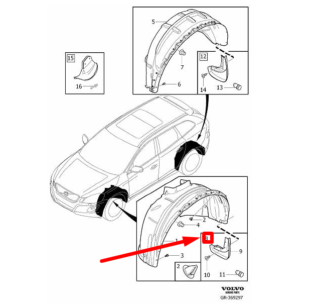 Genuine Volvo Front Mudflap Kit Xc60 -2017 31359683 for sale online | eBay