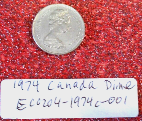 1974 Canada Dime Rim Strike Errors; Vintage Old Coin Foreign Money | eBay