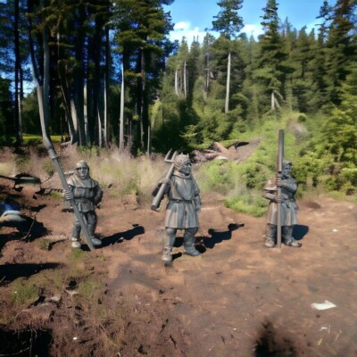 Medieval Peasants at Rest MESBG LoTR 28mm Wargames & Collectors | eBay UK