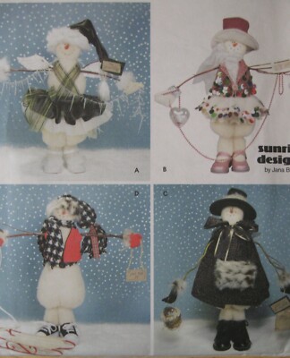 SIMPLICITY Crafts Pattern 9442 26" Snow People With Clothing Winter ...