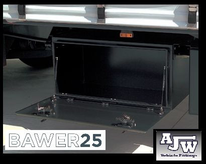 BAWER V2515 STEEL TOOLBOX BLACK 500MM STORAGE BOX SIDE LOCKER HGV TRUCK ...