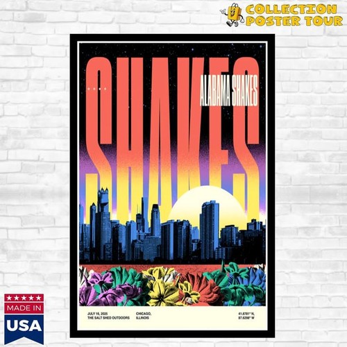 Alabama Shakes Chicago, IL July 16 2025 Concert Poster | eBay