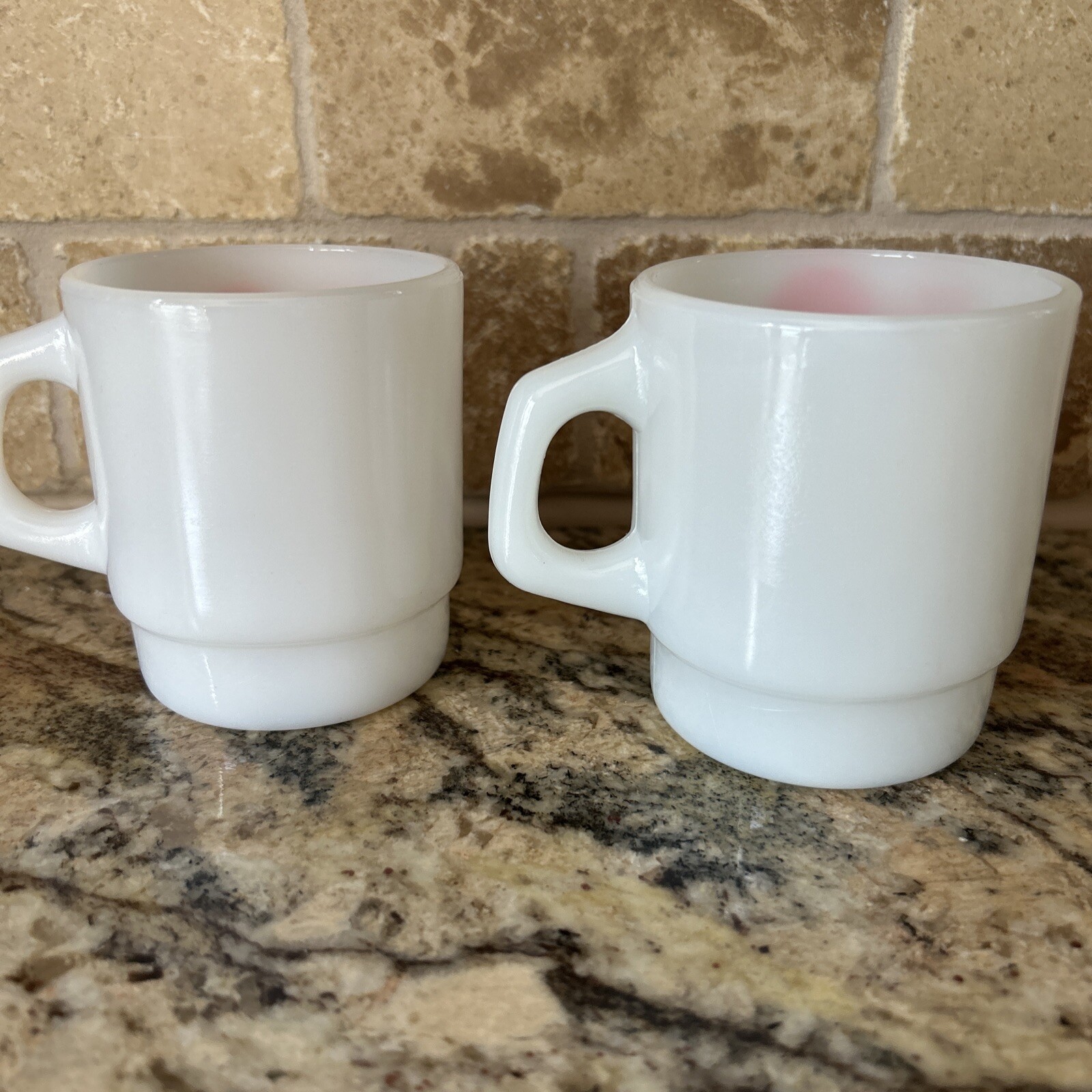 Pair - (2) Vintage Mugs McDonald's Milk Glass Coffee Mugs Holds 8oz | eBay