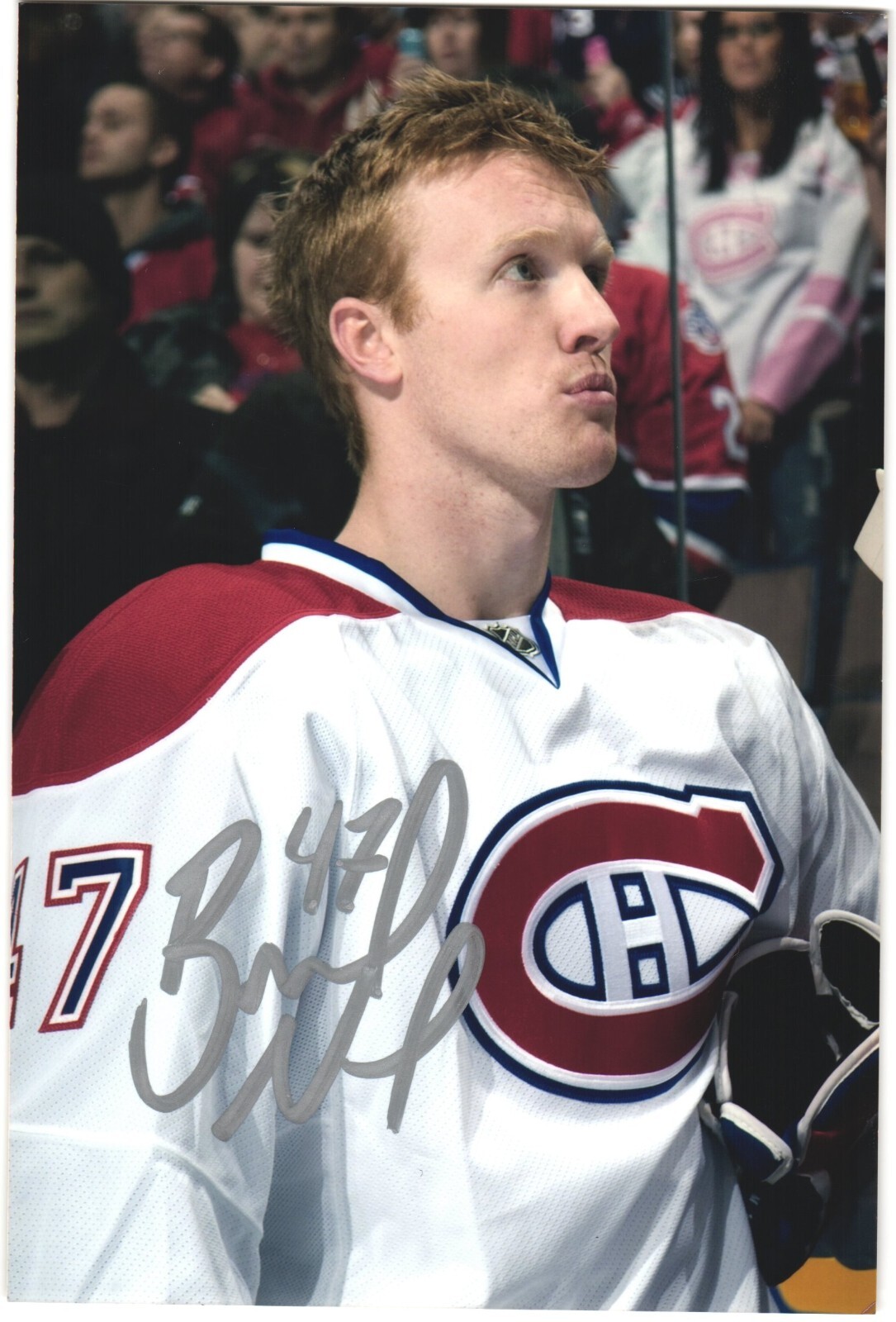 Brandon Nash Autographed 4x6 Color Photo Montreal Canadiens #47 White A ...