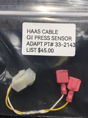 HAAS® OIL PRESSURE SENSOR ADAPTER CABLE PART NUMBER 33-2143 | eBay