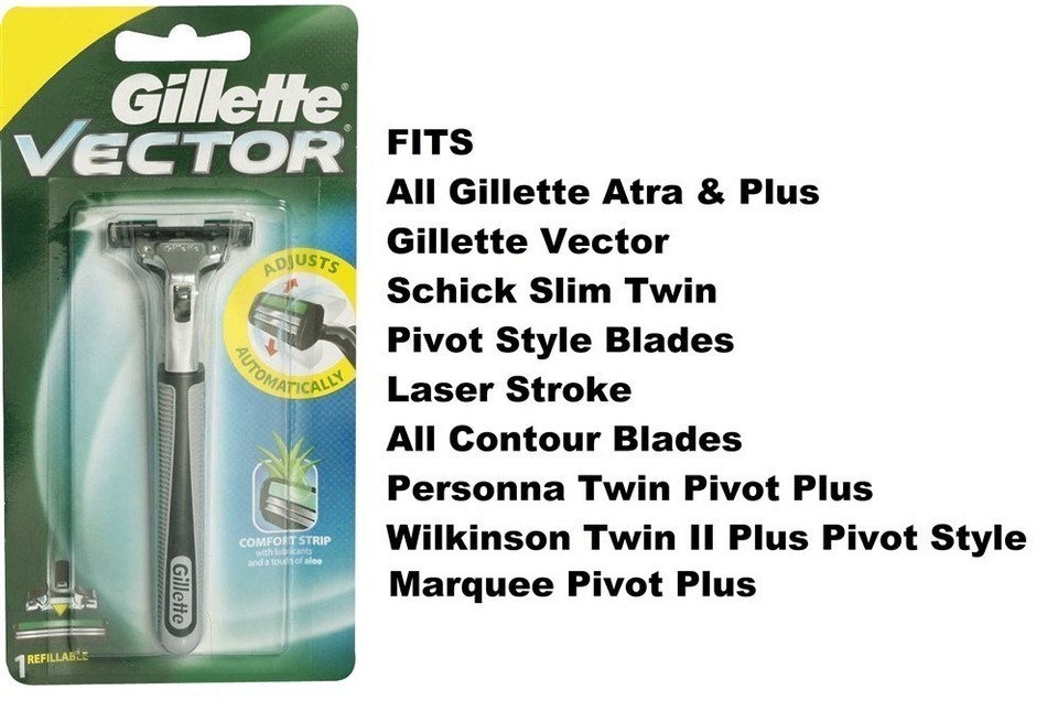 2 Gillette Vector Supermax Fits Atra Trac II Plus Razor blades ...
