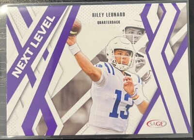 2024 Sage Football Next Level Purple Riley Leonard #95 Notre Dame | eBay