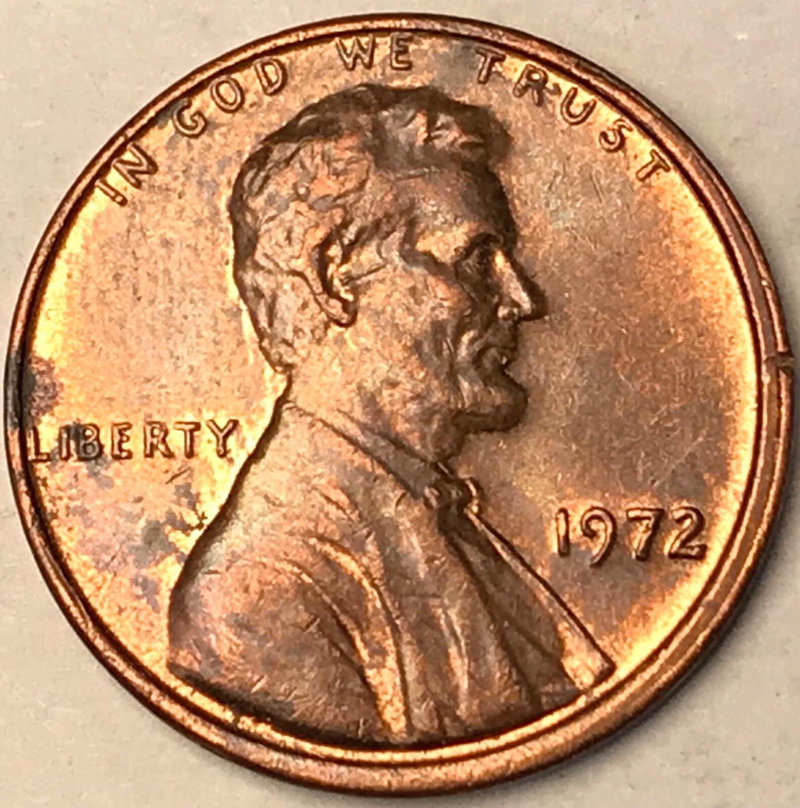 1972 Lincoln Cent Misaligned Obverse Die, rotated die, ERROR | eBay