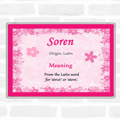 Soren Name Meaning Jumbo Fridge Magnet Pink | eBay UK