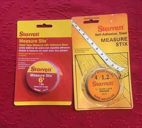 Starrett Tape Measure Stix with Adhesive Backing - 4 and 12 Foot | eBay