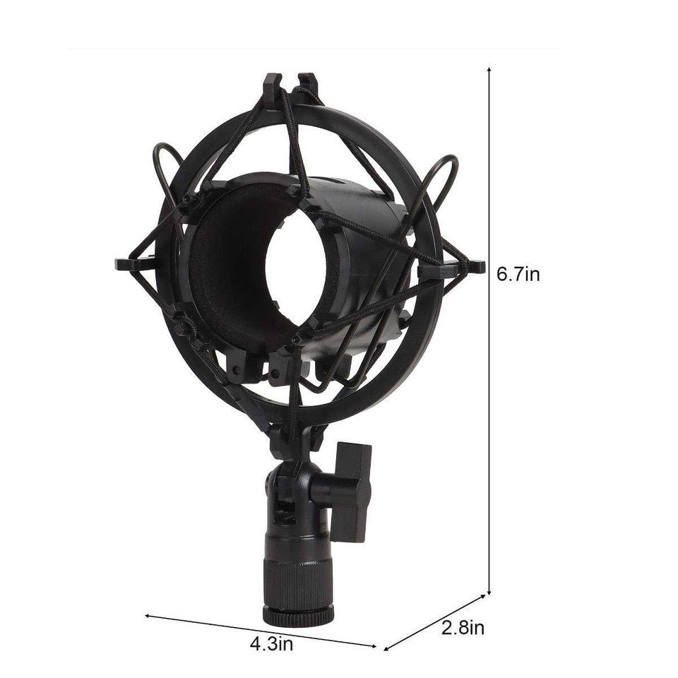Universal Mic Microphone Shock Mount Clip for Home Studio Podcast ...