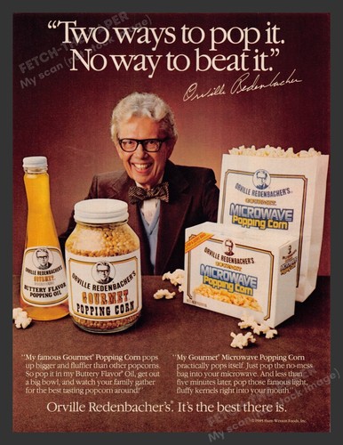 Orville Redenbacher Popcorn 1980s Print Advertisement Ad 1985 Famous ...