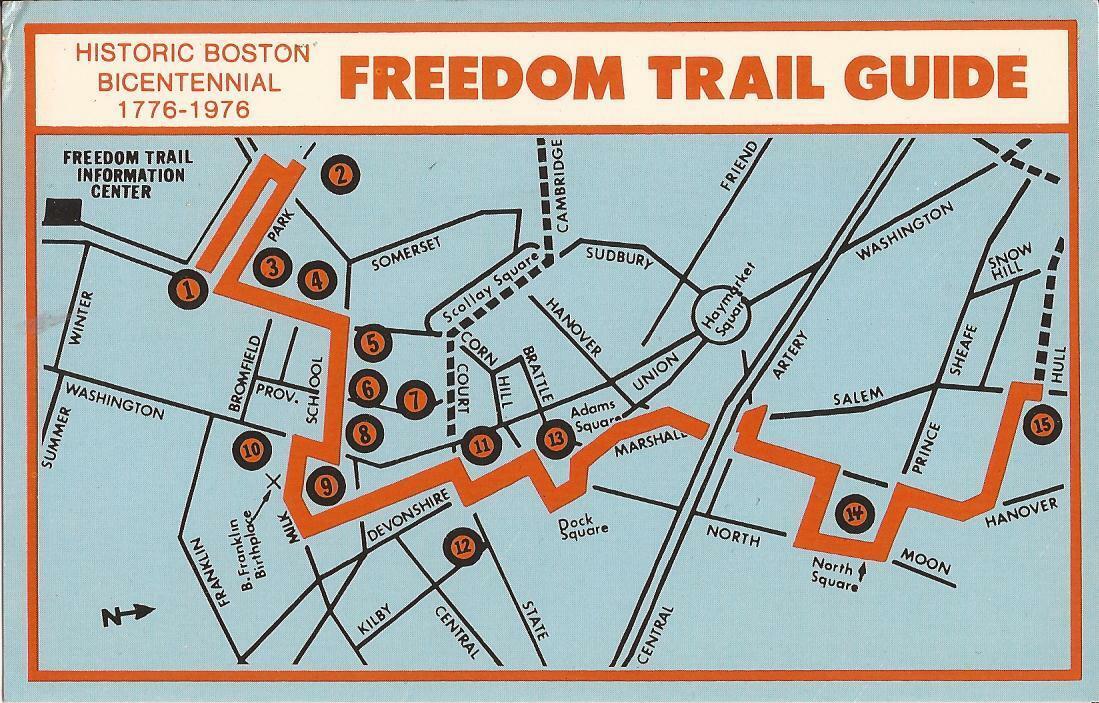Boston Freedom Trail Map
