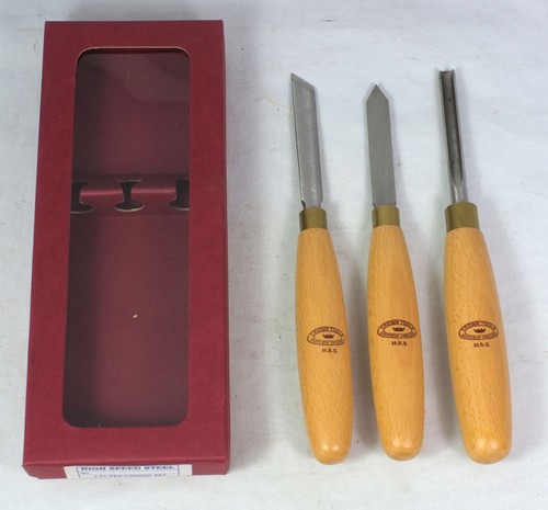 Crown Tools England 3-Piece Pen Turning Set Wood Gouges | eBay