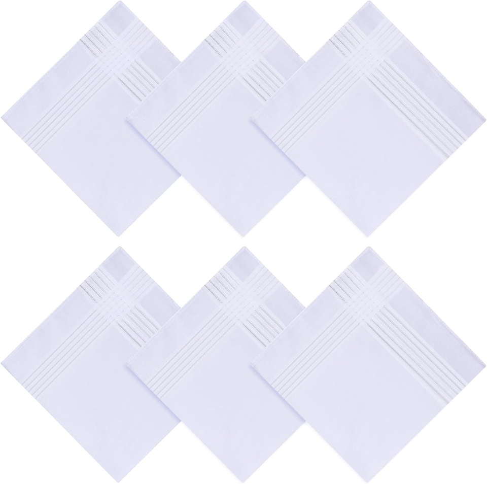 Men'S Handkerchiefs 16 Inches, 100% Cotton Handkerchiefs for Men, Soft ...