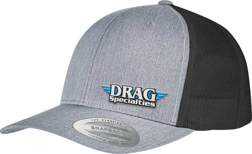 DRAG SPECIALTIES Drag Specialties Mesh Snapback Hat - Gray/Black NP22E ...