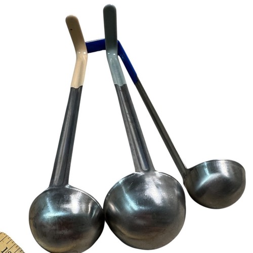 3 Bakers &Chefs Stainless Ladles 2, 3, &4oz Color Coded Handles 113091 ...