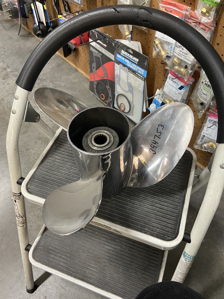 GOOD USED 394753 OMC 14.5 X 20 STAINLESS STEEL PROPELLER | eBay