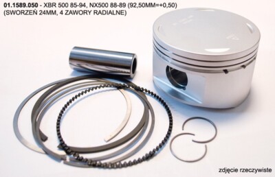HONDA XBR 500 85-94, NX 500 88-89 PISTON (92.50MM +0.50) (AXE 24MM, 4 ...