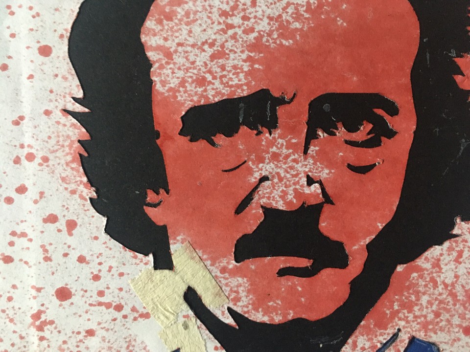Collage Sur Papier Peinture Edgar Allan Poe Graffiti Portrait | eBay