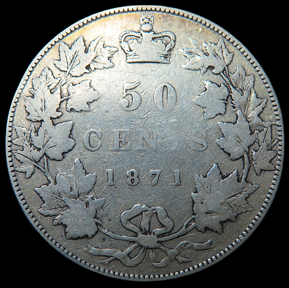1871 Canada 50 Cents VG8/G6 Cleaned | eBay