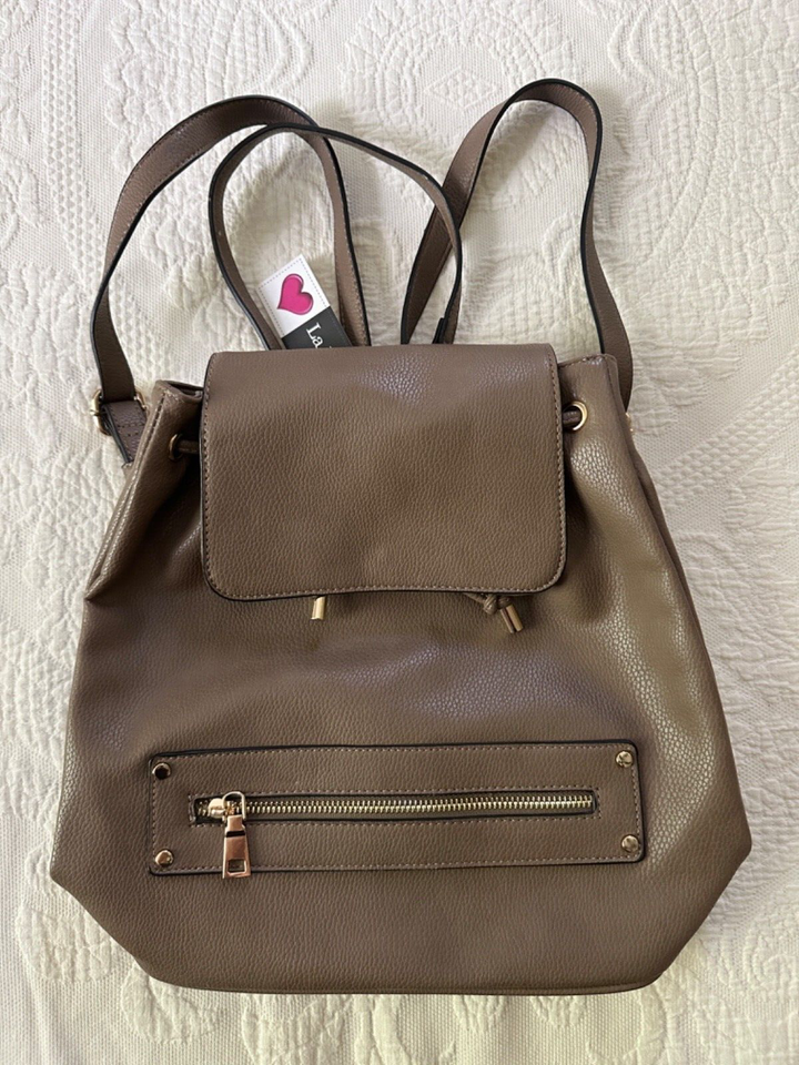 La Diva Design Italian Backpack Olive w/gold hardware | eBay