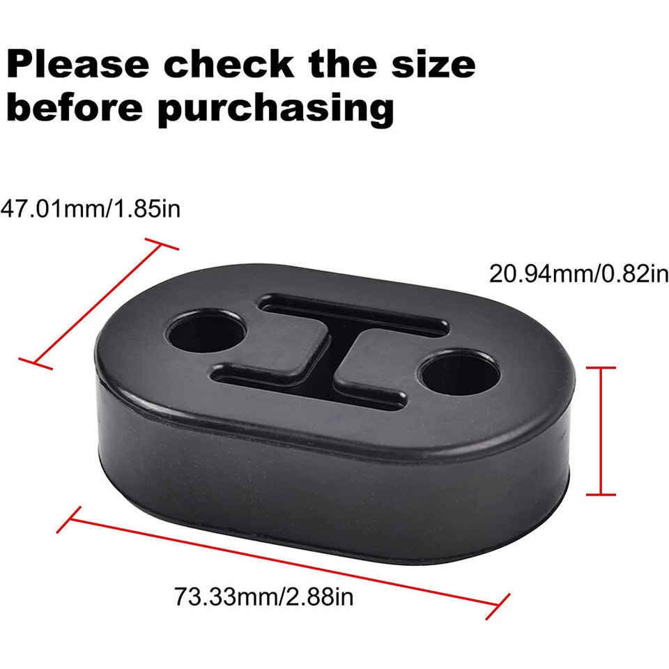 4Pcs Rubber Exhaust Hanger Tailpipe Mount Bracket Heavy Duty Bushing ...