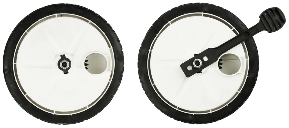 Toro 21356 21356T Lawn Mower Rear Wheels + Bolts + Covers + Spring Arm ...