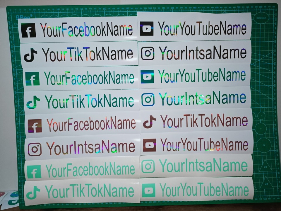 Instagram decal sticker tik tok facebook youtube decal sticker promote ...