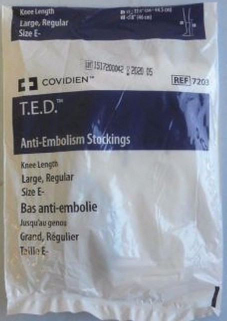 3x Covidien Ted Anti-embolism Stockings Knee Length Large Regular Size ...