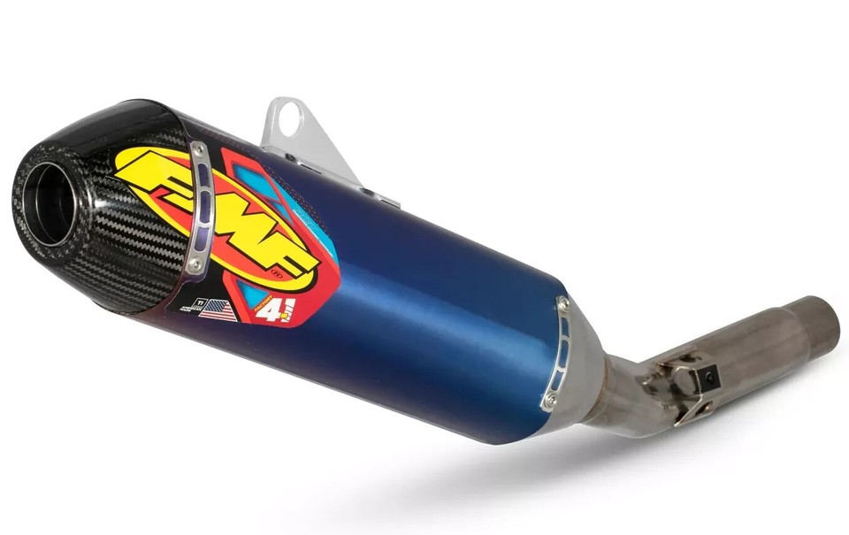 FMF Factory 4.1 RCT Slip-On Exhaust Pipe Muffler Blue KX250 KX250F 17 ...