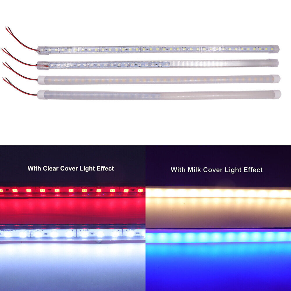 LED Alu Strip Schiene SMD lichtleiste Hart Strip Streifen Blau Kaltweiß ...