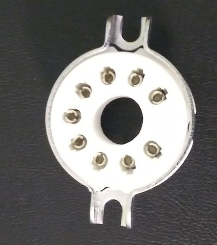 EL504,EL509,EL502,6LQ6,7868 Tube socket 9 pin Magnoval chassis mount 10 ...